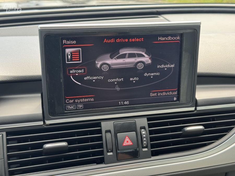 Black Audi A6 Allroad 2013 in Vilnius, with an engine capacity of 3.00 L and mileage of 275 thousand km for 11350 €, photo 13 on AUTOMOTO.COM.LV