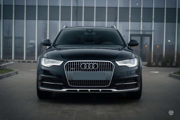 Black Audi A6 Allroad 2014 in Vilnius, with an engine capacity of 2.97 L and mileage of 270 thousand km for 13750 €, photo 1 on AUTOMOTO.COM.LV