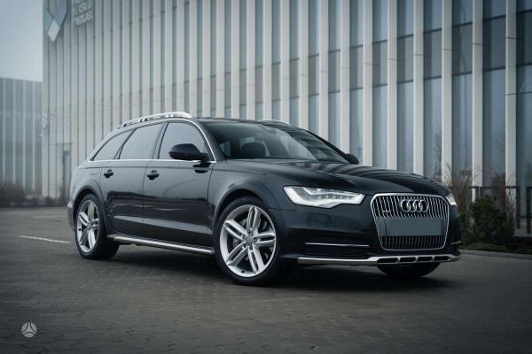 Black Audi A6 Allroad 2014 in Vilnius, with an engine capacity of 2.97 L and mileage of 270 thousand km for 13750 €, photo 2 on AUTOMOTO.COM.LV