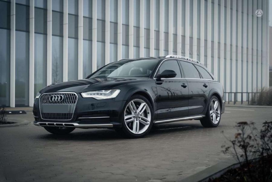 Black Audi A6 Allroad 2014 in Vilnius, with an engine capacity of 2.97 L and mileage of 237 thousand km for 14550 €, photo 1 on AUTOMOTO.COM.LV