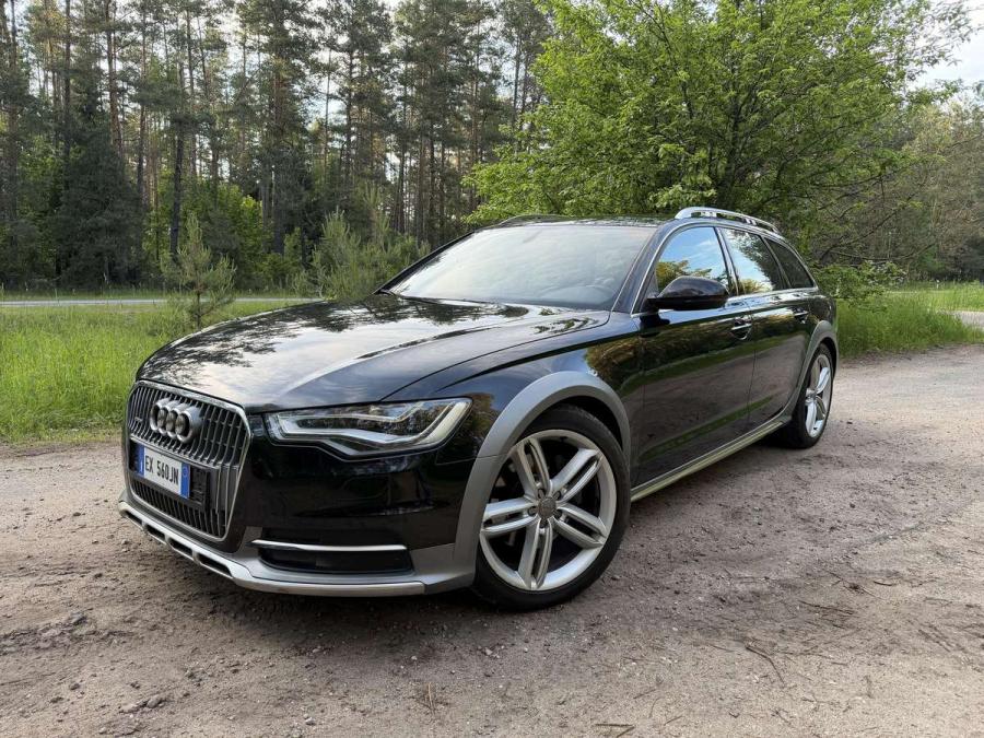 Black Audi A6 Allroad 2014 in Vilnius, with an engine capacity of 2.97 L and mileage of 212 thousand km for 11250 €, photo 1 on AUTOMOTO.COM.LV