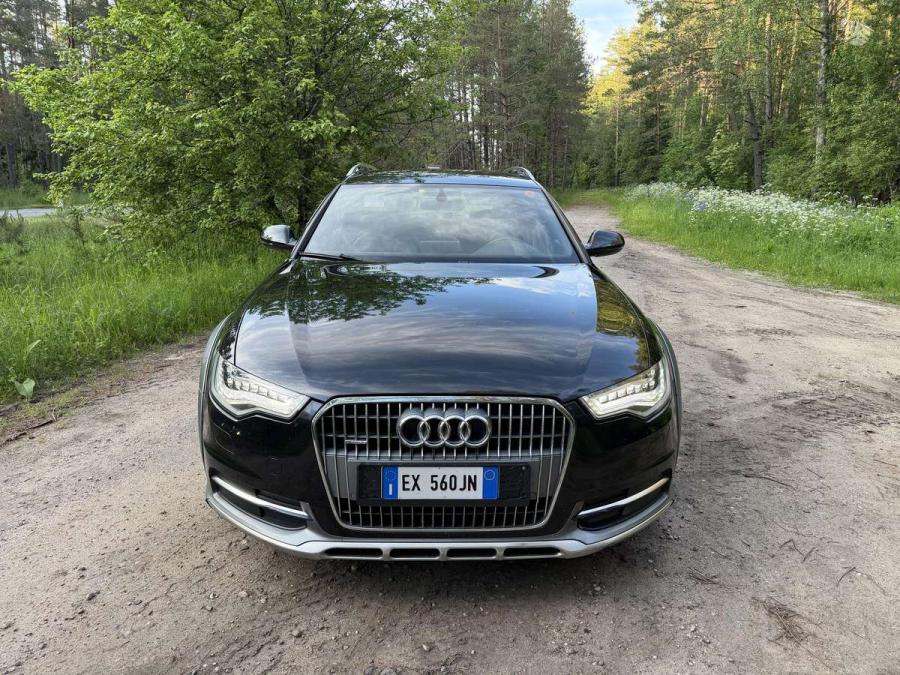 Black Audi A6 Allroad 2014 in Vilnius, with an engine capacity of 2.97 L and mileage of 212 thousand km for 11250 €, photo 4 on AUTOMOTO.COM.LV