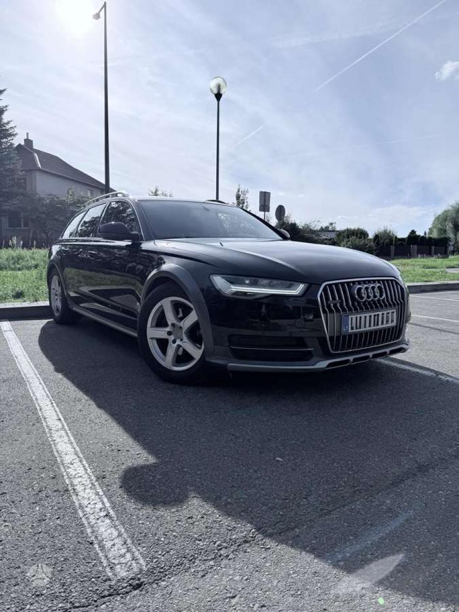 Black Audi A6 Allroad 2015 in Alytus, with an engine capacity of 2.97 L and mileage of 257 thousand km for 14500 €, photo 1 on AUTOMOTO.COM.LV