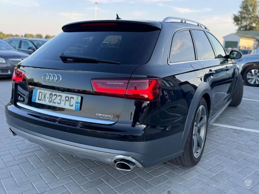 Black Audi A6 Allroad 2015 in Taurage, with an engine capacity of 2.97 L and mileage of 292 thousand km for 15900 €, photo 6 on AUTOMOTO.COM.LV
