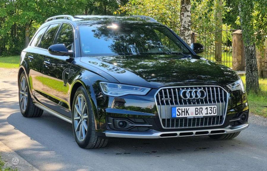 Black Audi A6 Allroad 2015 in Vilnius, with an engine capacity of 2.97 L and mileage of 161 thousand km for 20550 €, photo 8 on AUTOMOTO.COM.LV