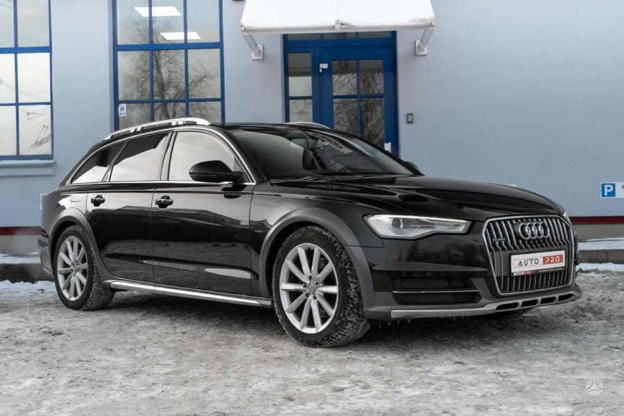 Black Audi A6 Allroad 2016 in Vilnius, with an engine capacity of 2.97 L and mileage of 283 thousand km for 15999 €, photo 2 on AUTOMOTO.COM.LV
