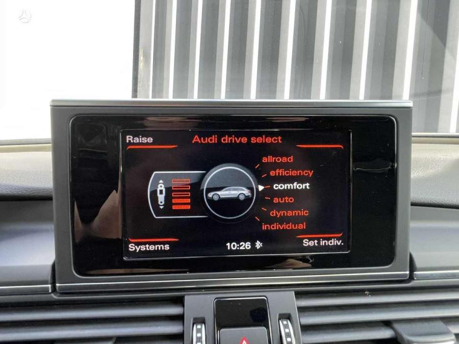 Black Audi A6 Allroad 2017 in Vilnius, with an engine capacity of 2.97 L and mileage of 278 thousand km for 14900 €, photo 21 on AUTOMOTO.COM.LV