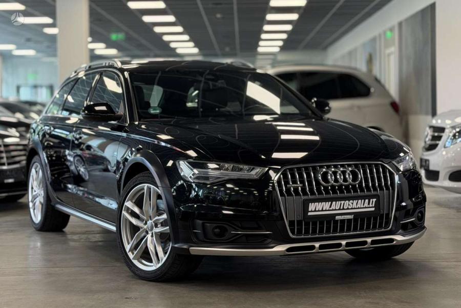 Black Audi A6 Allroad 2017 in Klaipeda, with an engine capacity of 2.97 L and mileage of 338 thousand km for 17250 €, photo 1 on AUTOMOTO.COM.LV