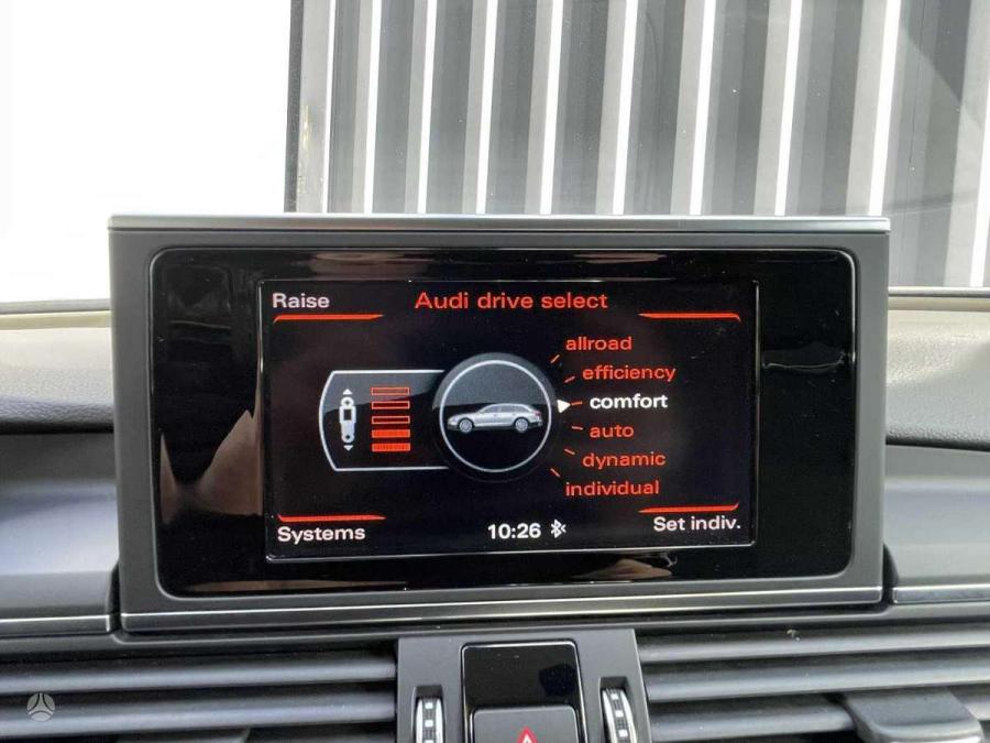 Black Audi A6 Allroad 2017 in Vilnius, with an engine capacity of 2.97 L and mileage of 278 thousand km for 13500 €, photo 21 on AUTOMOTO.COM.LV
