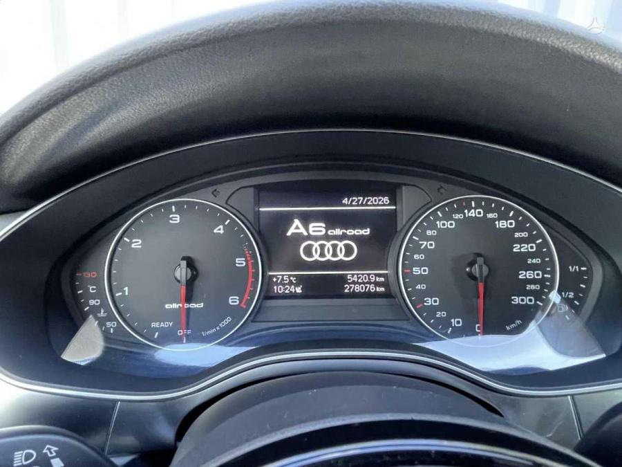 Black Audi A6 Allroad 2017 in Vilnius, with an engine capacity of 2.97 L and mileage of 278 thousand km for 13500 €, photo 29 on AUTOMOTO.COM.LV