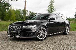 Black Audi A6 Allroad 2018 in Vilnius, with an engine capacity of 2.97 L and mileage of 186 thousand km for 18950 €, photo  on AUTOMOTO.COM.LV