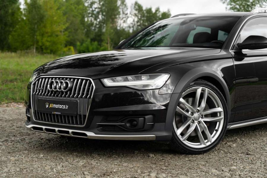 Black Audi A6 Allroad 2018 in Vilnius, with an engine capacity of 2.97 L and mileage of 186 thousand km for 18950 €, photo 3 on AUTOMOTO.COM.LV