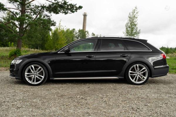 Black Audi A6 Allroad 2018 in Vilnius, with an engine capacity of 2.97 L and mileage of 186 thousand km for 18950 €, photo 3 on AUTOMOTO.COM.LV