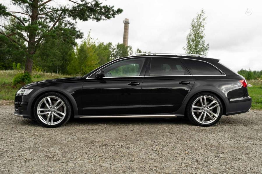 Black Audi A6 Allroad 2018 in Vilnius, with an engine capacity of 2.97 L and mileage of 186 thousand km for 18950 €, photo 4 on AUTOMOTO.COM.LV
