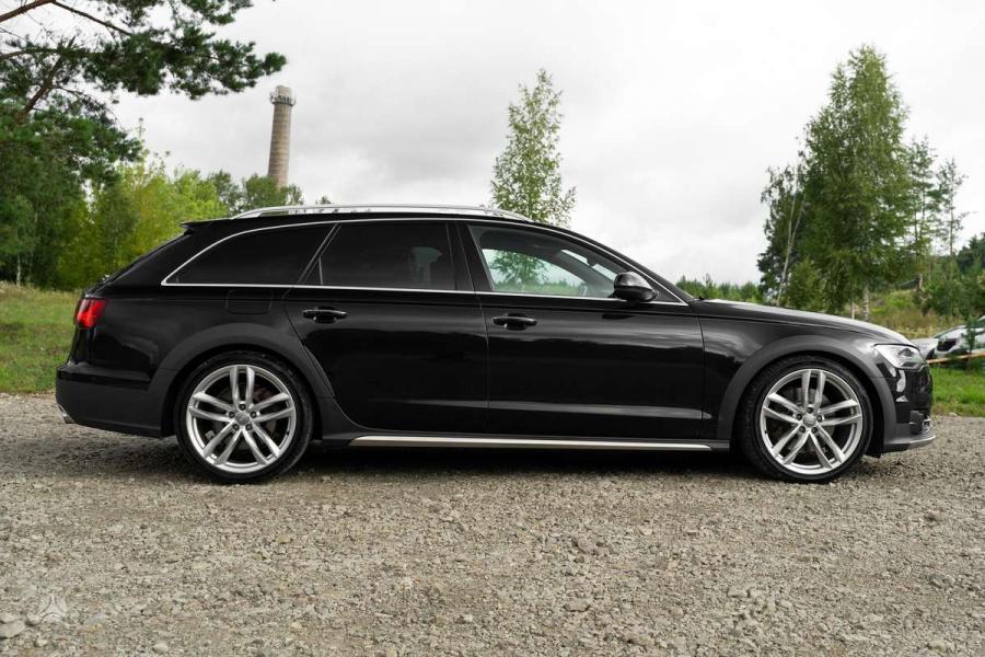 Black Audi A6 Allroad 2018 in Vilnius, with an engine capacity of 2.97 L and mileage of 186 thousand km for 18950 €, photo 8 on AUTOMOTO.COM.LV