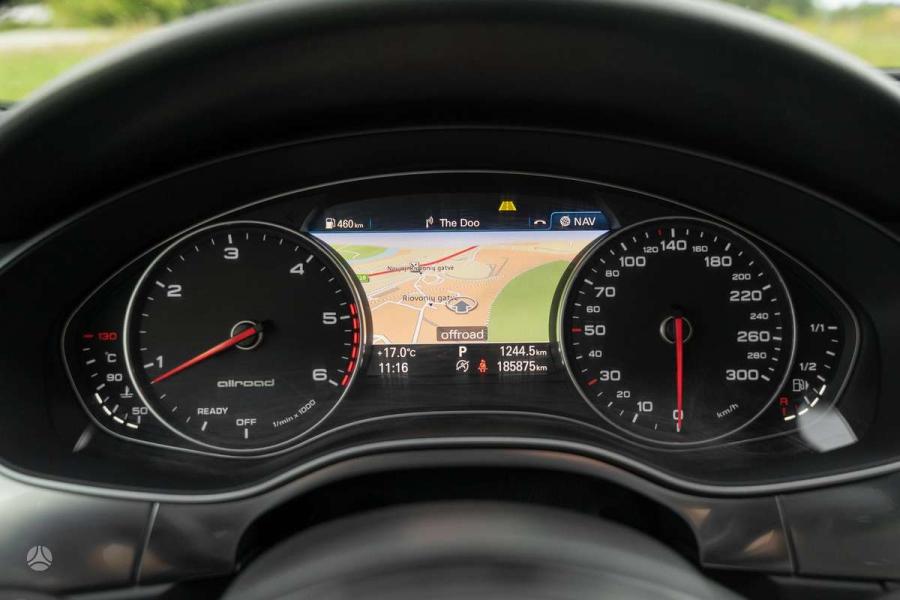 Black Audi A6 Allroad 2018 in Vilnius, with an engine capacity of 2.97 L and mileage of 186 thousand km for 18950 €, photo 24 on AUTOMOTO.COM.LV