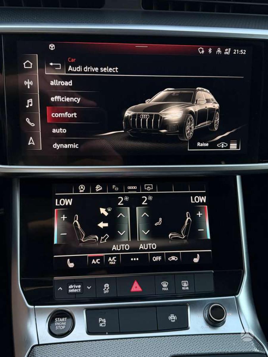Black Audi A6 Allroad 2021 in Vilnius, with an engine capacity of 2.97 L and mileage of 189 thousand km for 29500 €, photo 19 on AUTOMOTO.COM.LV