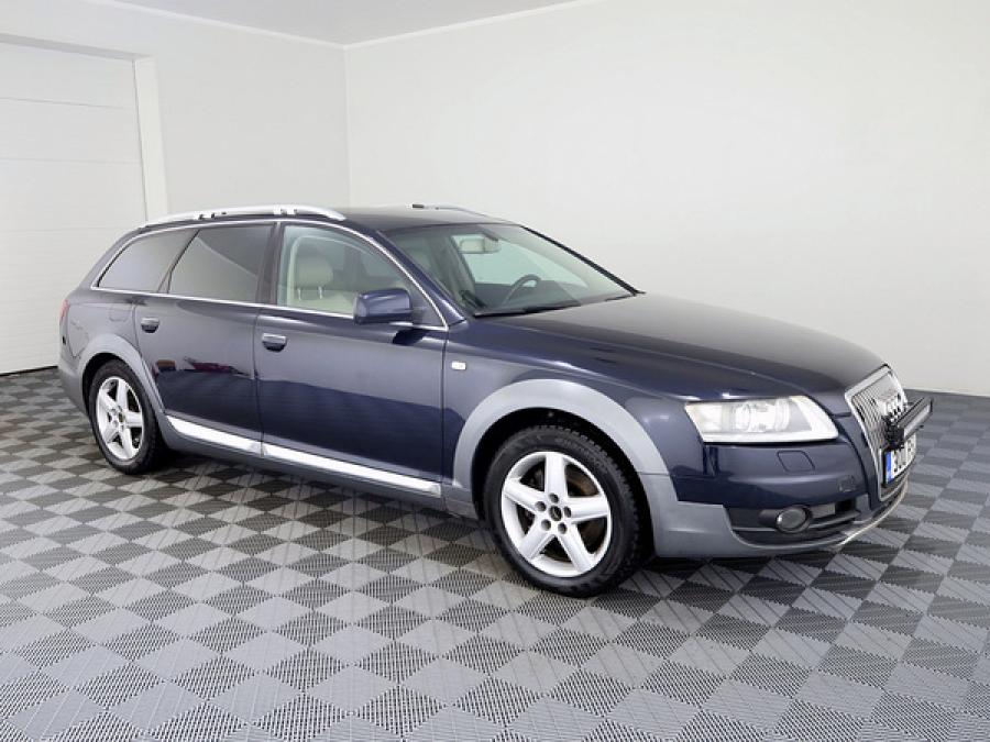 Blue Audi A6 Allroad 2007 in Tallinn, with an engine capacity of 3.00 L and mileage of 299 thousand km for 2099 €, photo 1 on AUTOMOTO.COM.LV