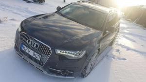 Blue Audi A6 Allroad 2013 in Panevezys, with an engine capacity of 2.97 L and mileage of 337 thousand km for 11999 €, photo  on AUTOMOTO.COM.LV