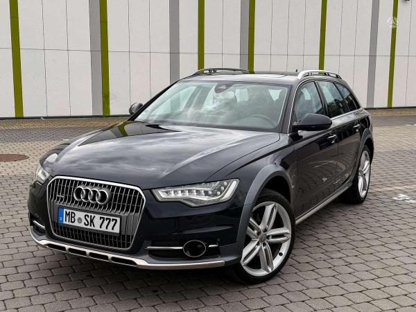Blue Audi A6 Allroad 2014 in Raseiniai, with an engine capacity of 2.97 L and mileage of 277 thousand km for 13000 €, photo 1 on AUTOMOTO.COM.LV