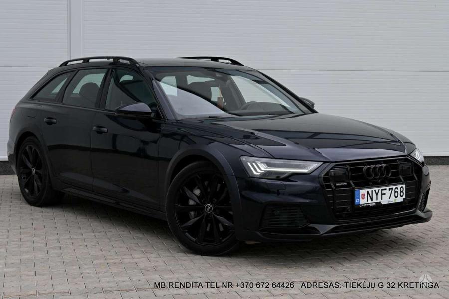 Blue Audi A6 Allroad 2021 in Kretinga, with an engine capacity of 3.00 L and mileage of 53 thousand km for 34499 €, photo 1 on AUTOMOTO.COM.LV