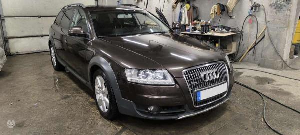 Brown Audi A6 Allroad 2009 in Vilnius, with an engine capacity of 2.97 L and mileage of 315 thousand km for 5499 €, photo 1 on AUTOMOTO.COM.LV