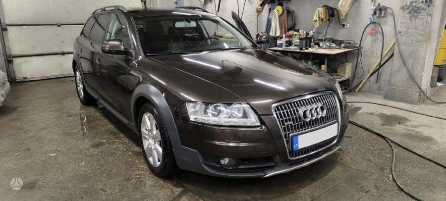 Brown Audi A6 Allroad 2009 in Vilnius, with an engine capacity of 2.97 L and mileage of 315 thousand km for 5499 €, photo 1 on AUTOMOTO.COM.LV