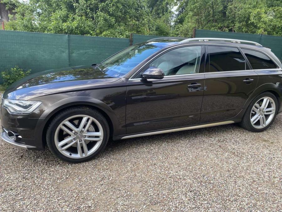 Brown Audi A6 Allroad 2012 in Vilnius, with an engine capacity of 2.97 L and mileage of 176 thousand km for 17500 €, photo 1 on AUTOMOTO.COM.LV