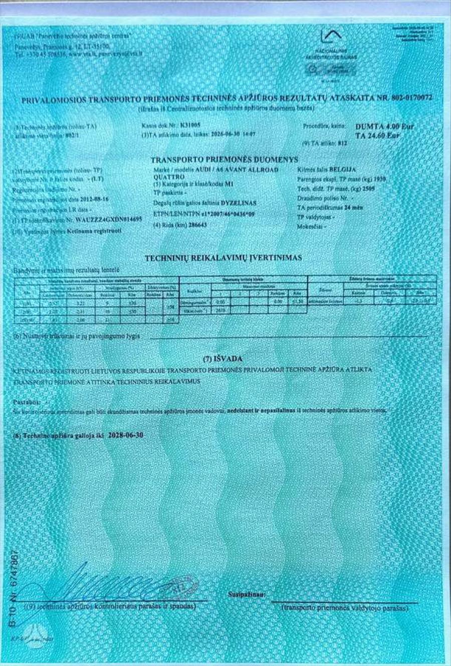 Коричневый Ауди А6 Олроуд 2012 в Купишкис, объемом двигателя 2.97 л и пробегом 287 тыс. км за 10690 €, фото 34 на AUTOMOTO.COM.LV