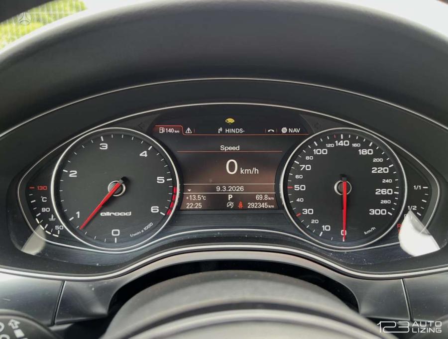 Brown Audi A6 Allroad 2013 in Taurage, with an engine capacity of 3.00 L and mileage of 292 thousand km for 12990 €, photo 19 on AUTOMOTO.COM.LV
