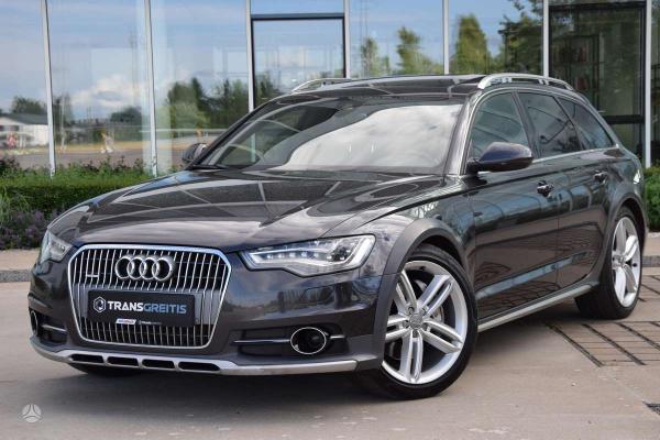 Brown Audi A6 Allroad 2014 in Vilnius, with an engine capacity of 2.97 L and mileage of 376 thousand km for 9999 €, photo 1 on AUTOMOTO.COM.LV