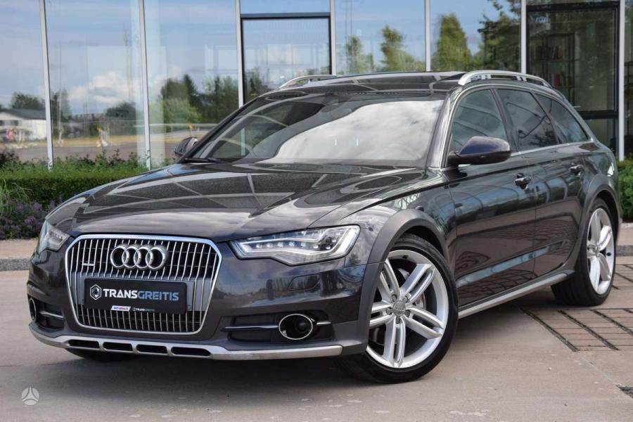Brown Audi A6 Allroad 2014 in Vilnius, with an engine capacity of 2.97 L and mileage of 376 thousand km for 9999 €, photo 1 on AUTOMOTO.COM.LV