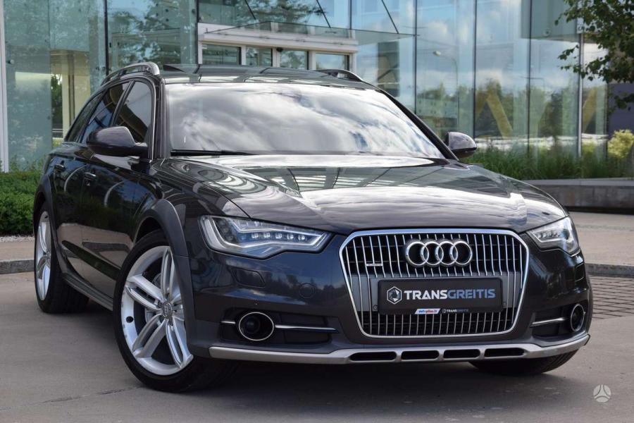 Brown Audi A6 Allroad 2014 in Vilnius, with an engine capacity of 2.97 L and mileage of 376 thousand km for 9999 €, photo 4 on AUTOMOTO.COM.LV