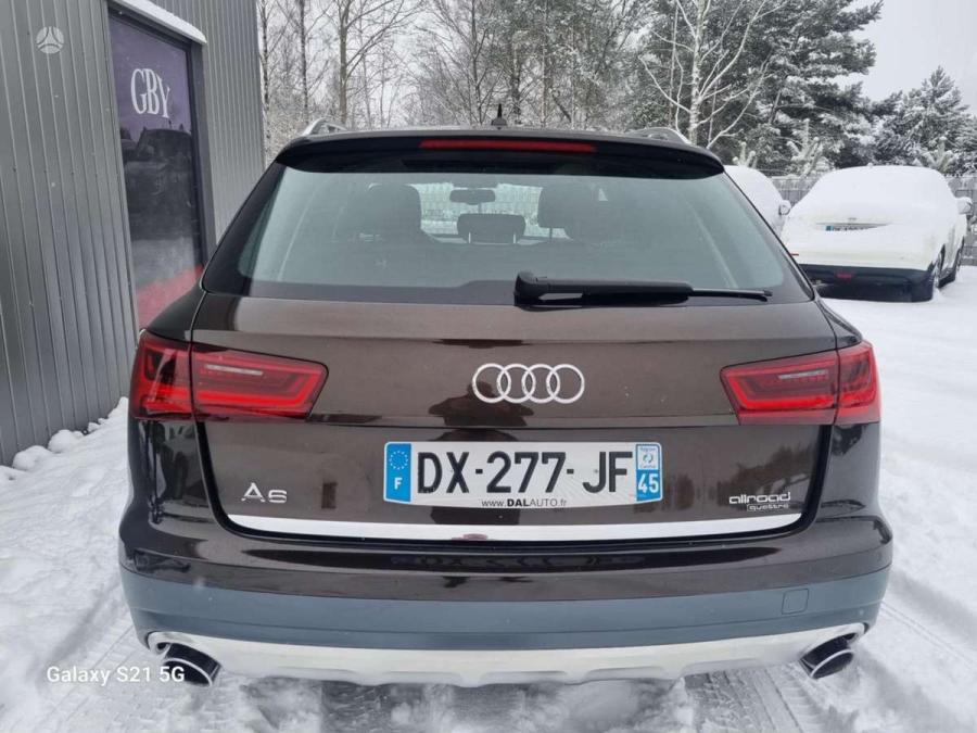 Brown Audi A6 Allroad 2015 in Taurage, with an engine capacity of 3.00 L and mileage of 267 thousand km for 13900 €, photo 6 on AUTOMOTO.COM.LV