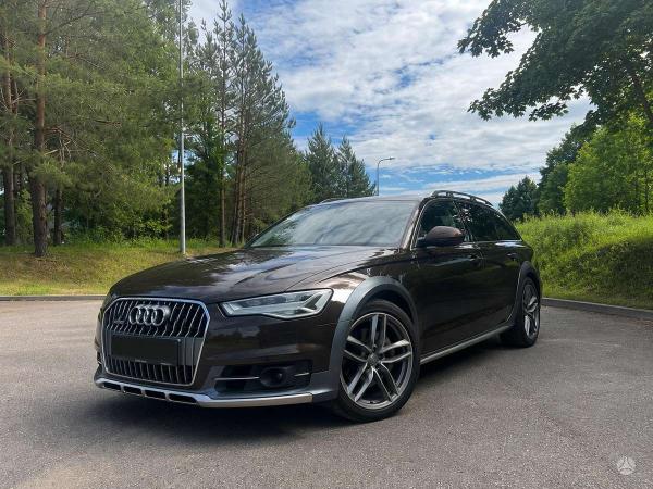 Brown Audi A6 Allroad 2015 in Vilnius, with an engine capacity of 2.97 L and mileage of 240 thousand km for 18500 €, photo 1 on AUTOMOTO.COM.LV
