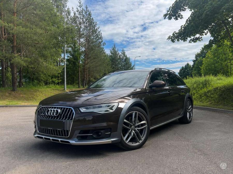 Brown Audi A6 Allroad 2015 in Vilnius, with an engine capacity of 2.97 L and mileage of 240 thousand km for 18500 €, photo 1 on AUTOMOTO.COM.LV