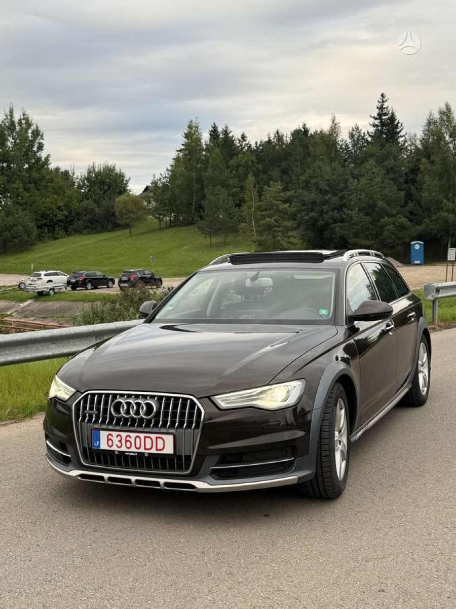 Brown Audi A6 Allroad 2015 in Jurbarkas, with an engine capacity of 2.97 L and mileage of 345 thousand km for 9999 €, photo 3 on AUTOMOTO.COM.LV