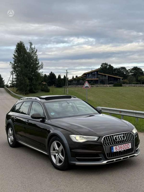 Brown Audi A6 Allroad 2015 in Jurbarkas, with an engine capacity of 2.97 L and mileage of 345 thousand km for 9999 €, photo 4 on AUTOMOTO.COM.LV