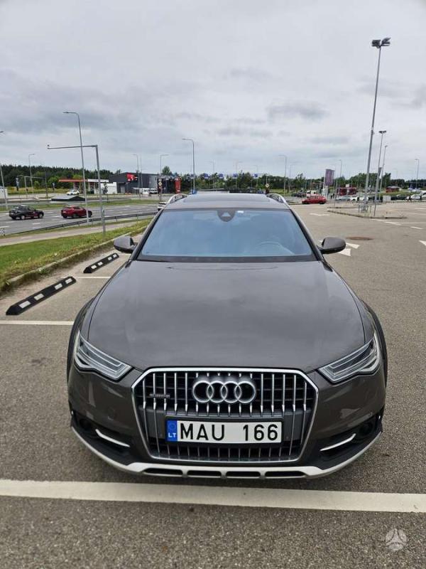 Brown Audi A6 Allroad 2017 in Vilnius, with an engine capacity of 2.97 L and mileage of 263 thousand km for 19490 €, photo 2 on AUTOMOTO.COM.LV