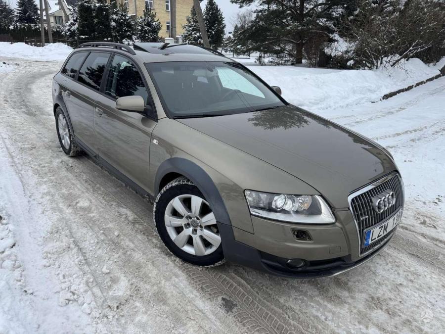 Green Audi A6 Allroad 2007 in Vilnius, with an engine capacity of 2.97 L and mileage of 300 thousand km for 3750 €, photo 4 on AUTOMOTO.COM.LV