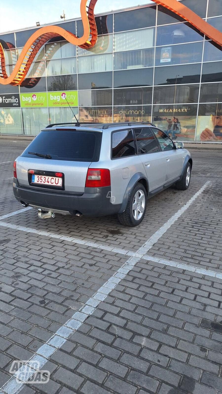 Grey Audi A6 Allroad 2003 in Vilnius, with an engine capacity of 2.50 L and mileage of 445 thousand km for 1600 €, photo 5 on AUTOMOTO.COM.LV