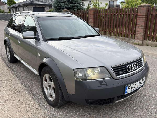 Pelēks Audi A6 Allroad 2003 Viļņa, ar dzinēja tilpumu 2.50 L un nobraukumu 330 tūkst. km par 1350 €, foto 1 vietnē AUTOMOTO.COM.LV