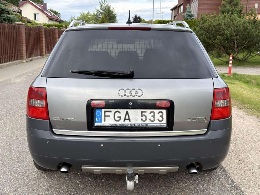 Pelēks Audi A6 Allroad 2003 Viļņa, ar dzinēja tilpumu 2.50 L un nobraukumu 330 tūkst. km par 1350 €, foto 5 vietnē AUTOMOTO.COM.LV