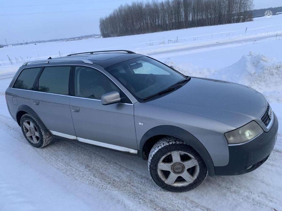 Grey Audi A6 Allroad 2004 in Vilnius, with an engine capacity of 2.50 L and mileage of 335 thousand km for 2199 €, photo 4 on AUTOMOTO.COM.LV