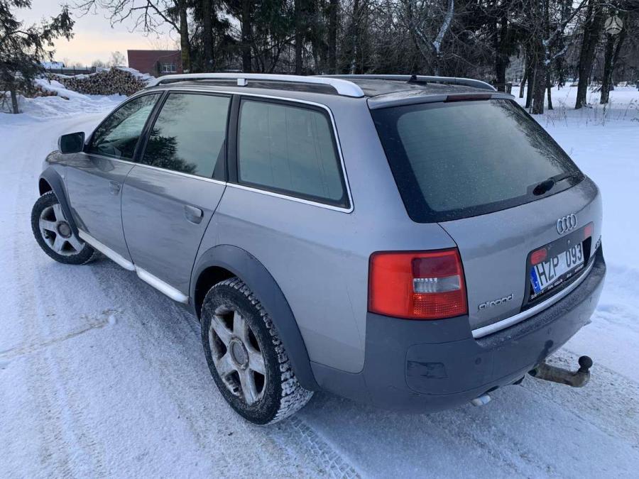 Grey Audi A6 Allroad 2004 in Vilnius, with an engine capacity of 2.50 L and mileage of 335 thousand km for 2199 €, photo 5 on AUTOMOTO.COM.LV