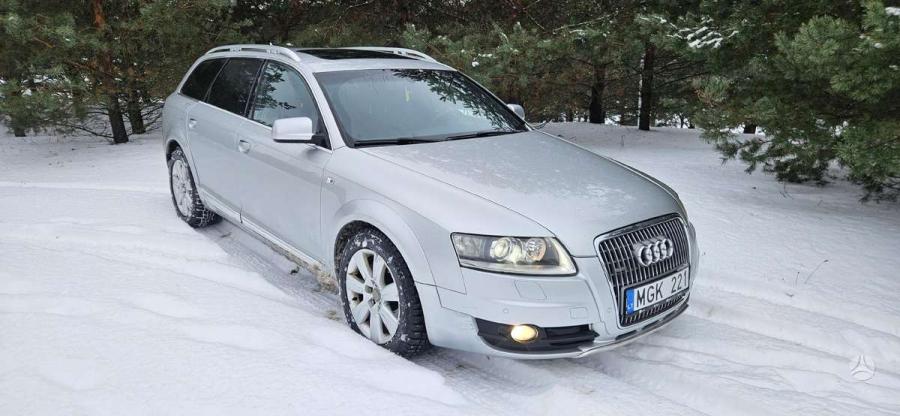 Grey Audi A6 Allroad 2007 in Kaunas, with an engine capacity of 2.97 L and mileage of 352 thousand km for 3999 €, photo 2 on AUTOMOTO.COM.LV
