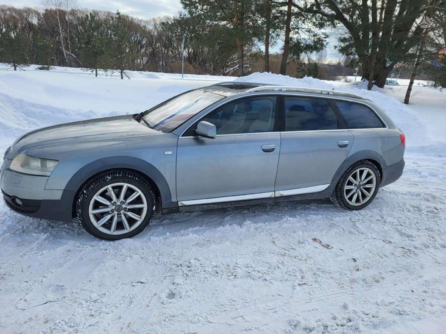 Grey Audi A6 Allroad 2007 in Taurage, with an engine capacity of 2.97 L and mileage of 351 thousand km for 3500 €, photo 7 on AUTOMOTO.COM.LV