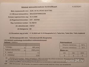 Серый Ауди А6 Олроуд 2008 в Тарту, объемом двигателя 3.00 л и пробегом 322 тыс. км за 7800 €, фото 27 на AUTOMOTO.COM.LV
