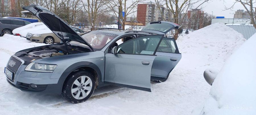 Grey Audi A6 Allroad 2008 in Vilnius, with an engine capacity of 3.00 L and mileage of 264 thousand km for 5850 €, photo 2 on AUTOMOTO.COM.LV