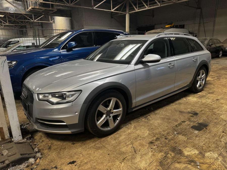 Pelēks Audi A6 Allroad 2013 Marijampole, ar dzinēja tilpumu 2.97 L un nobraukumu 296 tūkst. km par 7600 €, foto 1 vietnē AUTOMOTO.COM.LV